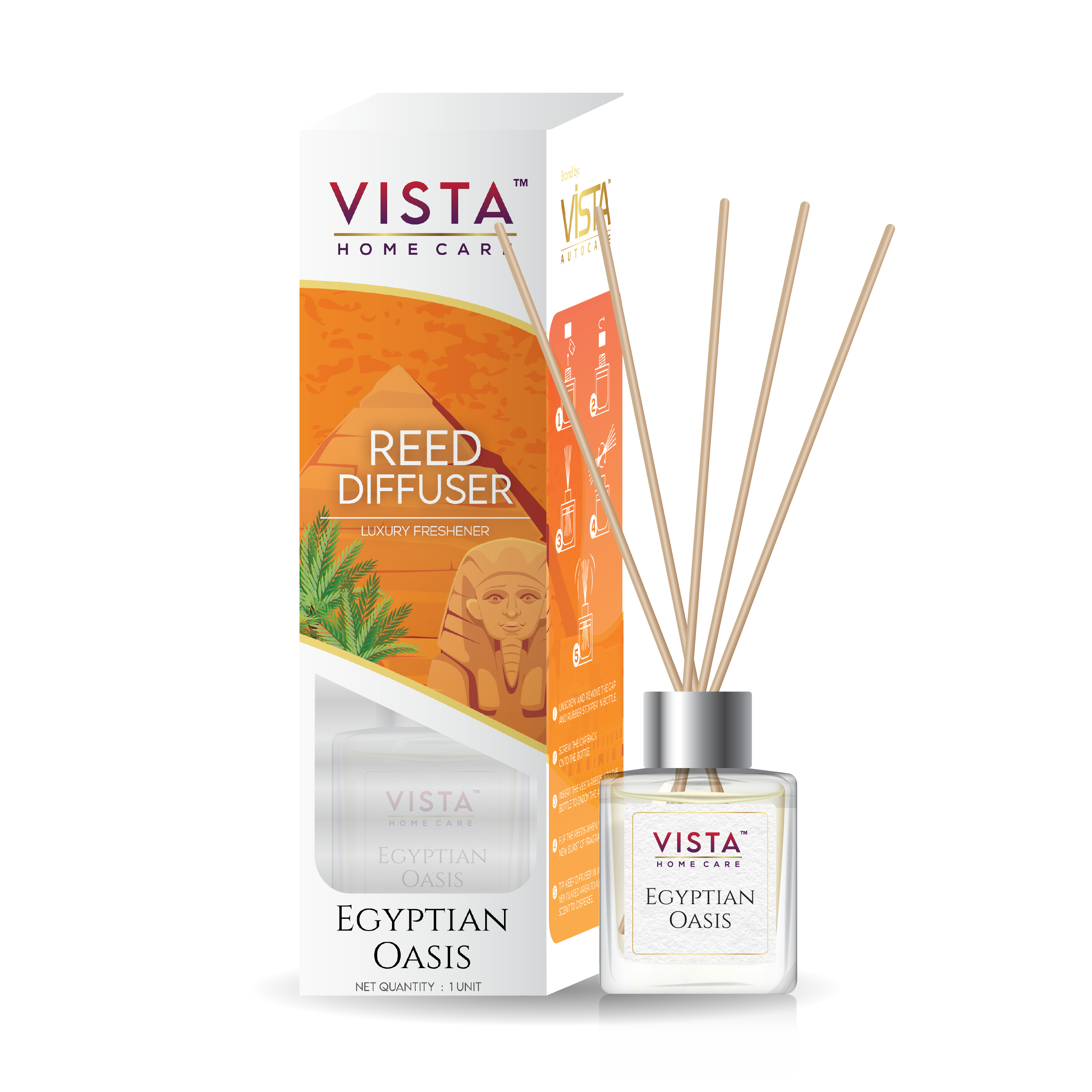 Egyptian Oasis 1 Unit Reed Diffuser | 50 ml Luxury Air Freshener with